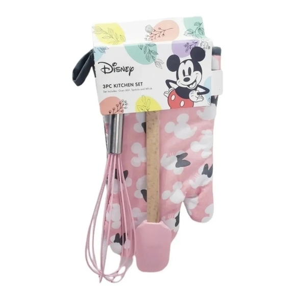 Disney | Kitchen | Disney Mickey Minnie Mouse 3pc Kitchen Set Oven Mitt ...